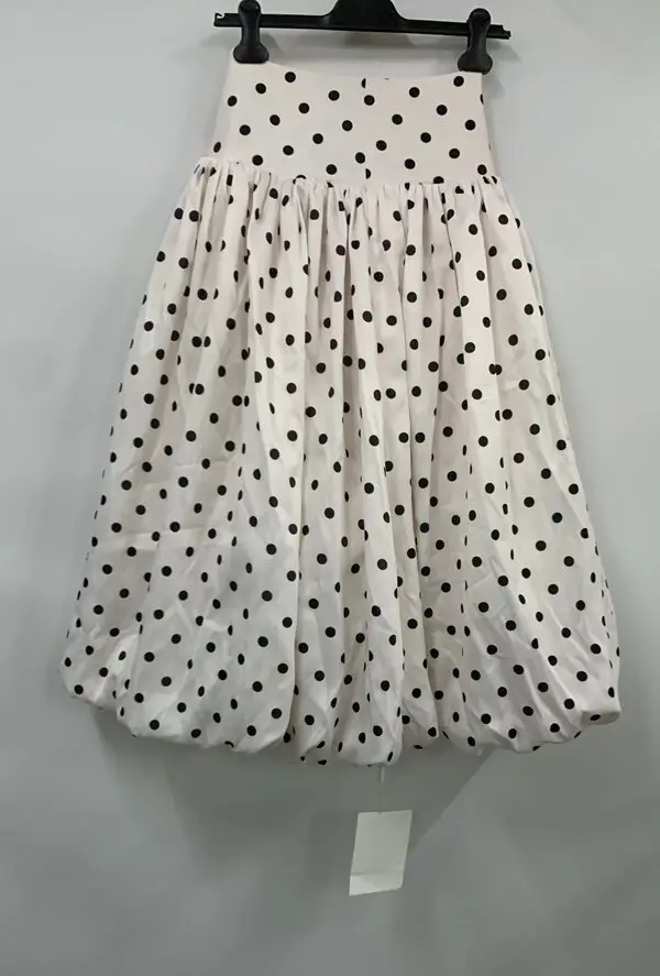 SELF-PORTRAIT Polka Dot Bubble Hem Skirt