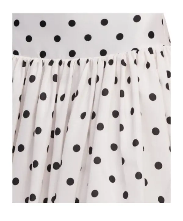 SELF-PORTRAIT Polka Dot Bubble Hem Skirt