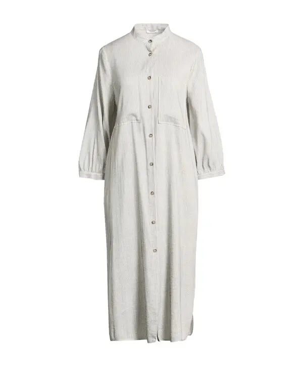 Peserico Striped Shirt Dress - White