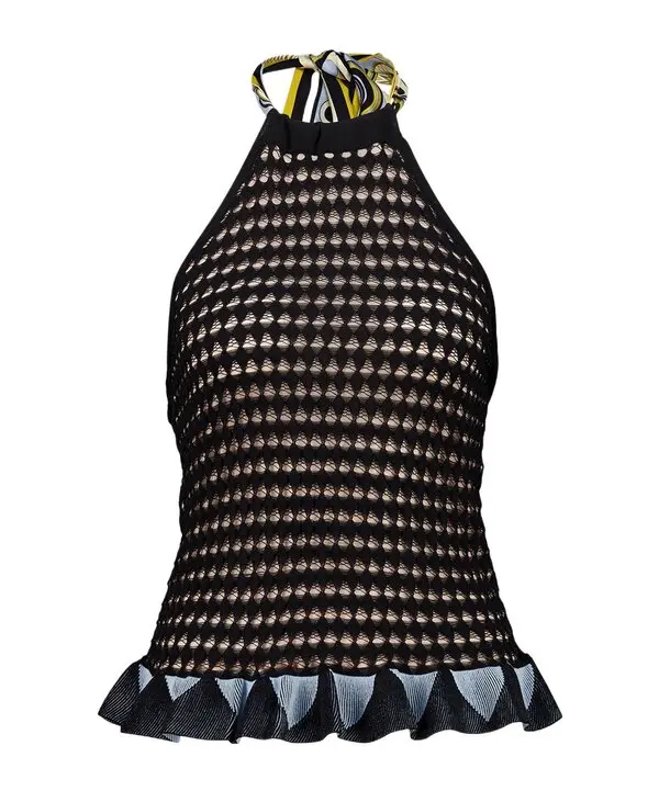 La DoubleJ Geometric Print Cape Top
