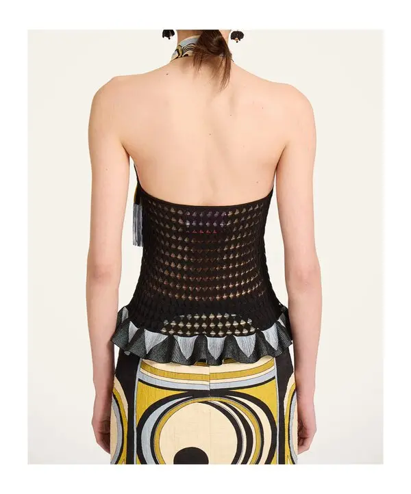 La DoubleJ Geometric Print Cape Top