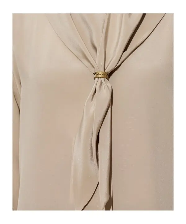 Max Mara Dry Bow-detail Silk Blouse