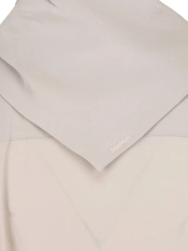 Max Mara Ring Detail Scarf Collared Shirt - Beige
