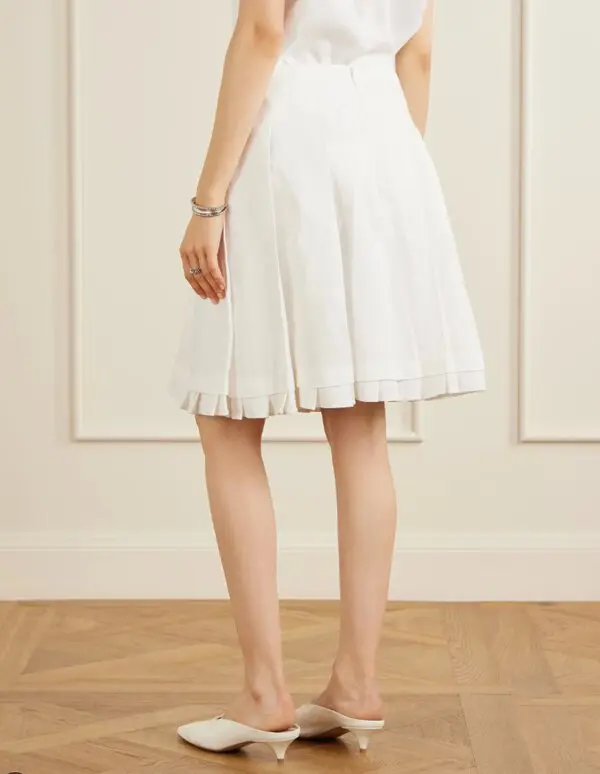 SHUSHU/TONG Pleated Midi Skirt