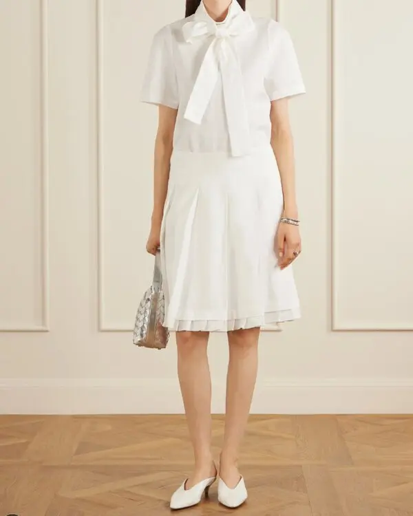 SHUSHU/TONG Pleated Midi Skirt