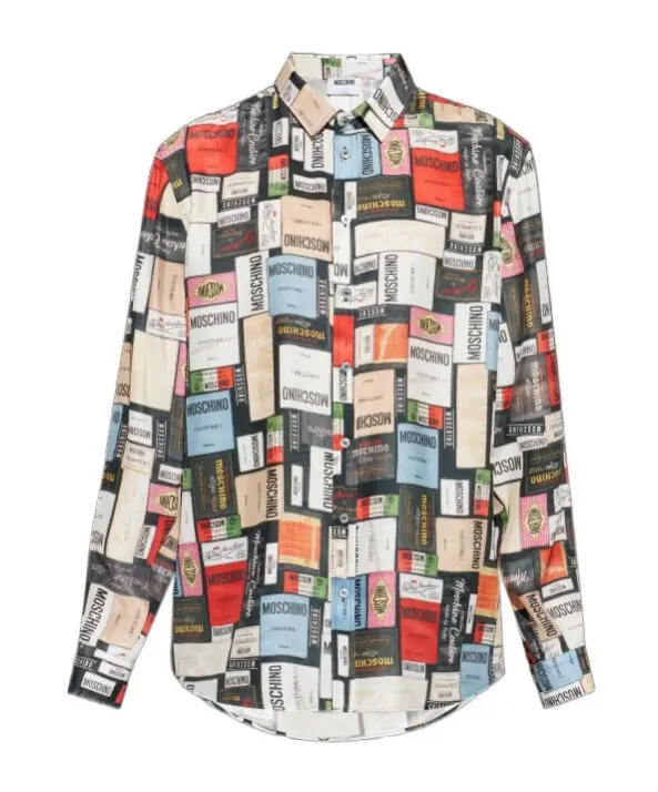 Moschino Collared Long-sleeved Shirt - Multicolor