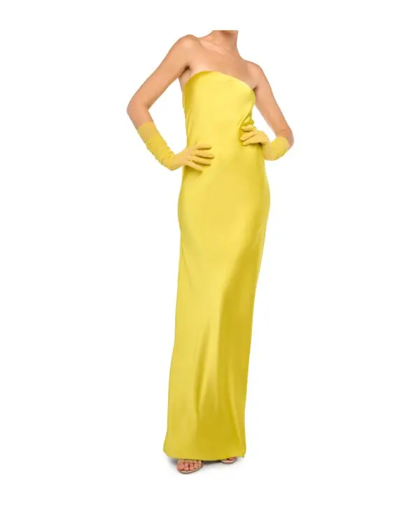 Norma Kamali Bias Strapless Gown