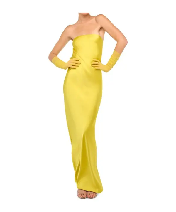 Norma Kamali Bias Strapless Gown