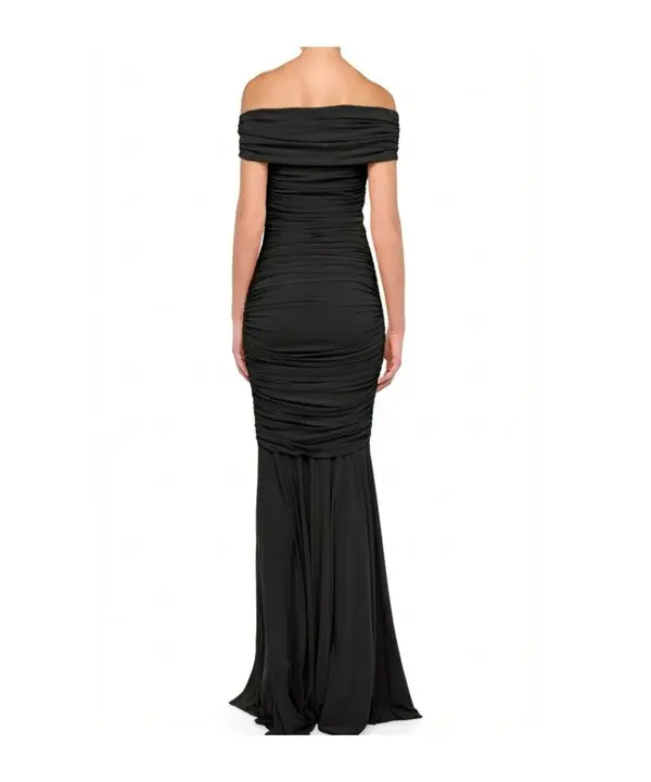 Norma Kamali Sleeveless Cowl Neck Side Shirred Fishtail Gown