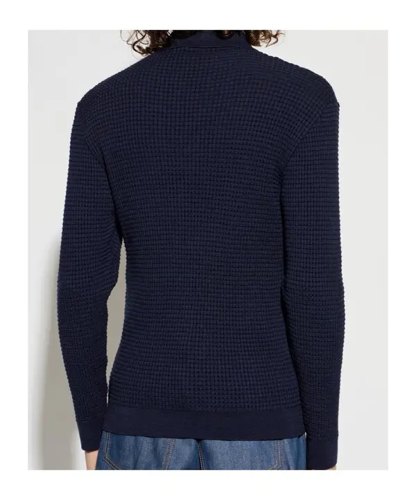 Moschino Collared Long-sleeved Knit Sweater