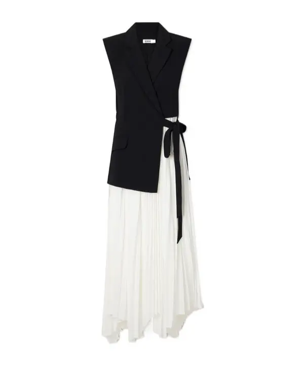 Simkhai Helena Combo Blazer Midi Dress - White