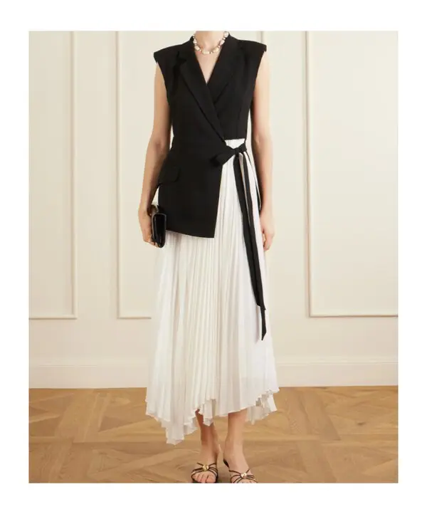 Simkhai Helena Combo Blazer Midi Dress