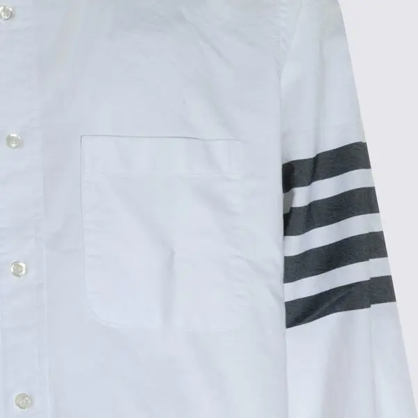 Thom Browne 4-bar Oxford Long-sleeved Shirt - No