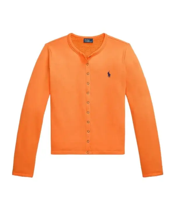 Polo Ralph Lauren Long Sleeve Snap Button Cardigan - Orange