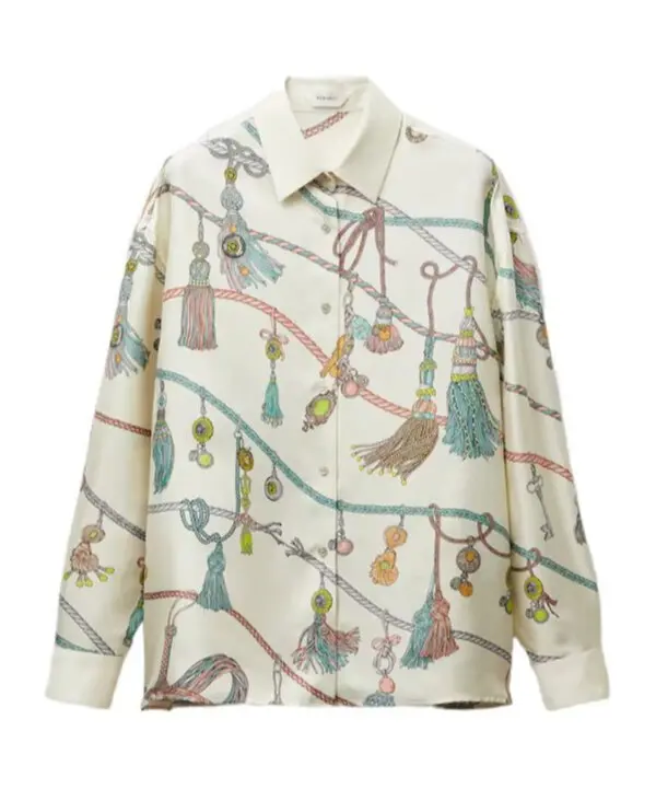 Versace Printed Silk Twill Shirt