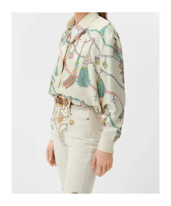 Versace Printed Silk Twill Shirt