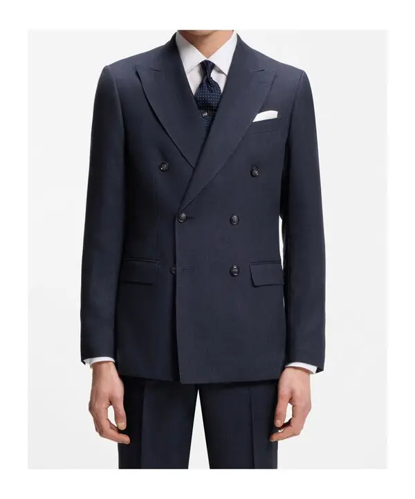 Hugo Boss Linen Blend Double-breasted Suits