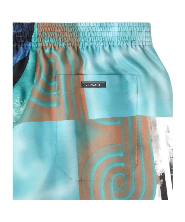 Versace Printed Silk Twill Shorts