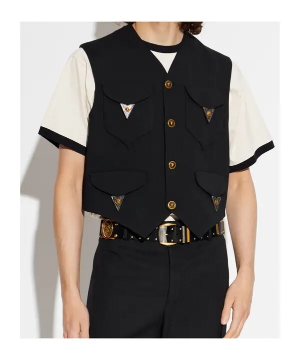 Versace Sleeveless Button-up Gilet
