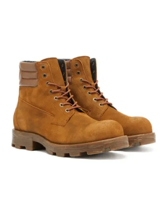 DIESEL® Lace-up Ankle Boots With Padded Collar And Logo Detail