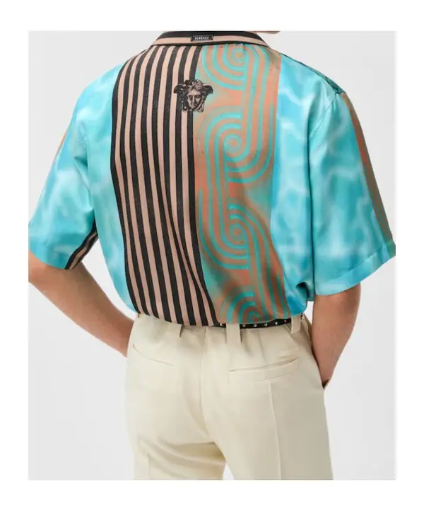 Versace Printed Silk Twill Shirt
