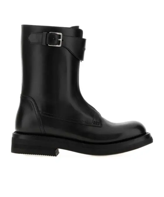 Alexander McQueen Zip Buckle Boots