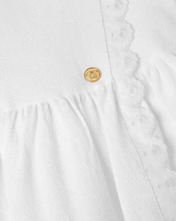 Versace Baby Jacquard Cotton-poplin Dress