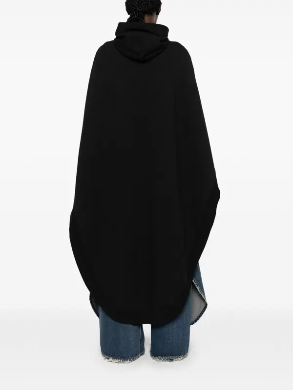 Balenciaga Logo Detailed Hooded Cape