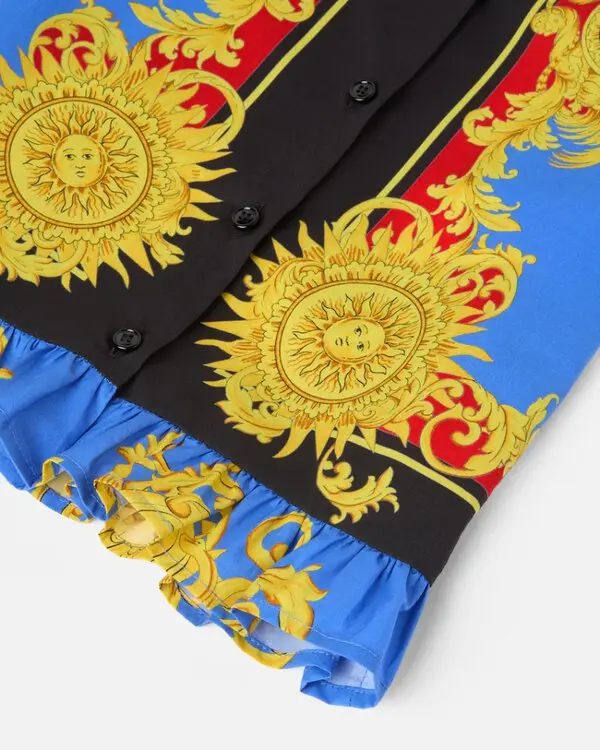 Versace Sun Baby' Printed Cotton-poplin Shirt Dress