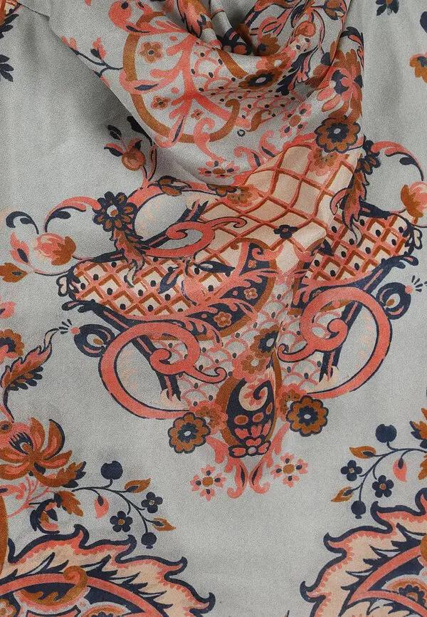 Zimmermann Aster Scarf Halter Top - Blue Paisley Pattern