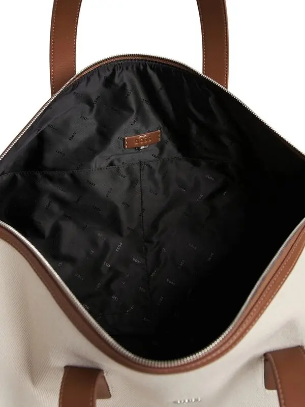 Hugo Boss Leather-trim Holdall Bag