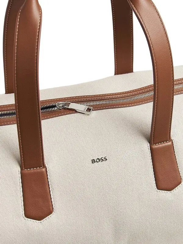 Hugo Boss Leather-trim Holdall Bag