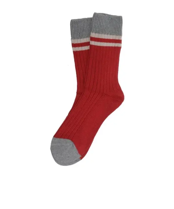 Brunello Cucinelli Ribbed-knit Striped Socks