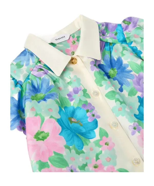 Versace Baby Printed Silk Twill Shirt
