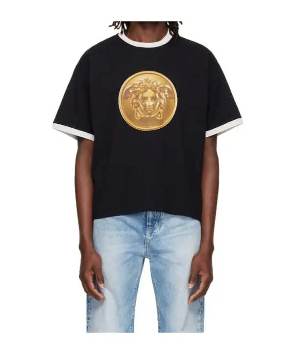 Versace Printed Cotton-jersey Regular T-shirt