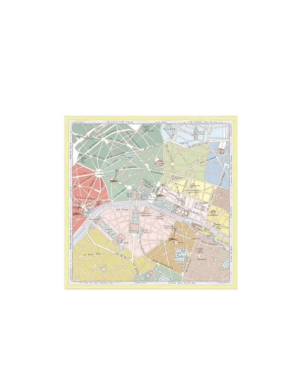 Longchamp A La Découverte De Paris Silk Scarf 90