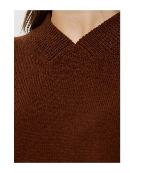 Marni Ribbed V-neck Jumper - Brown