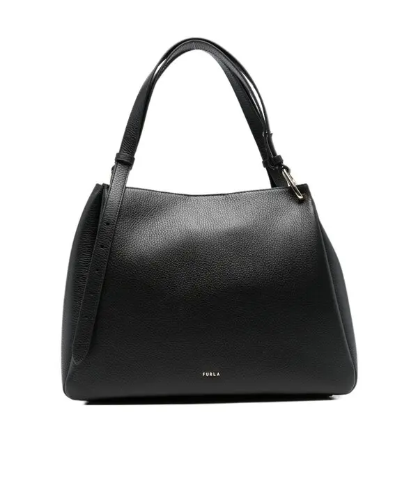 Furla Nuvola Grained-leather Tote Bag - Black