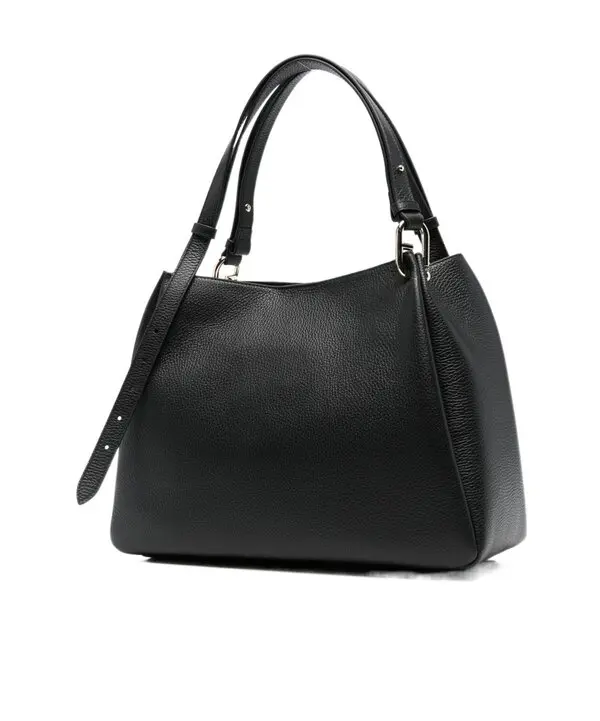 Furla Nuvola Grained Leather Tote Bag - Black