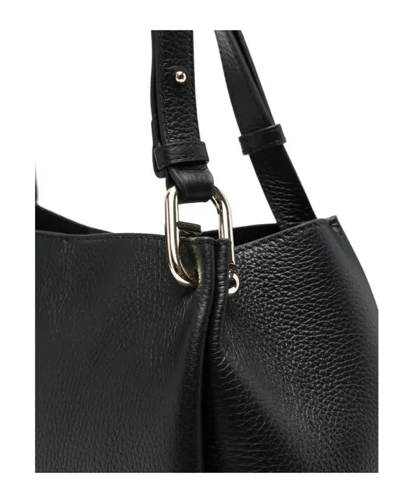 Furla Nuvola Grained Leather Tote Bag - Black