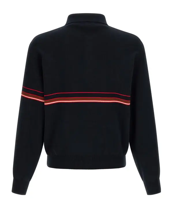 Versace Inlaid Striped Polo Shirt