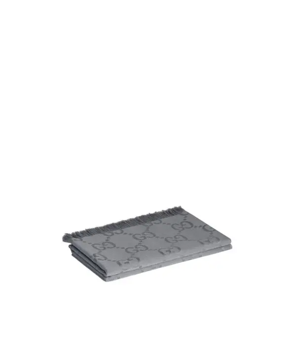 Gucci Gg Wool Silk Jacquard Blanket