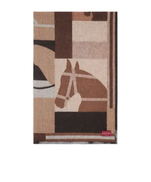 Gucci Wool And Cashmere Jacquard Blanket