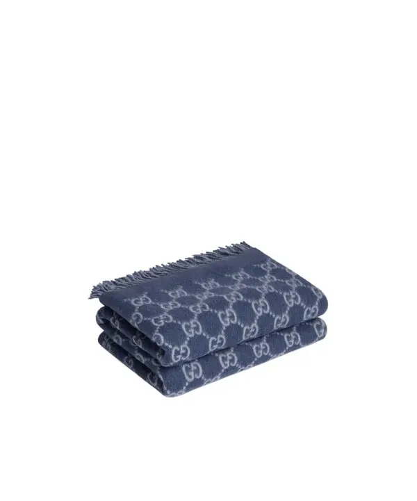Gucci Reversible Gg Wool Cashmere Blanket