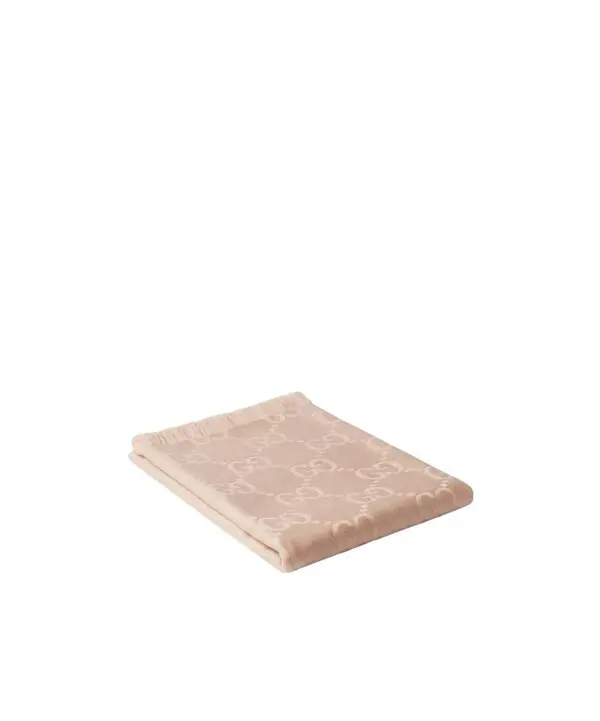 Gucci Gg Wool And Silk Blanket - Ivory