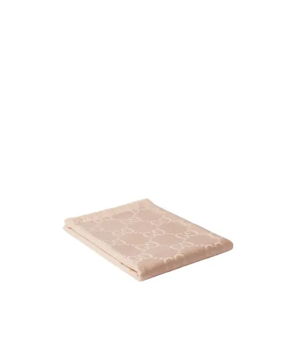 Gucci Gg Wool And Silk Blanket - Ivory