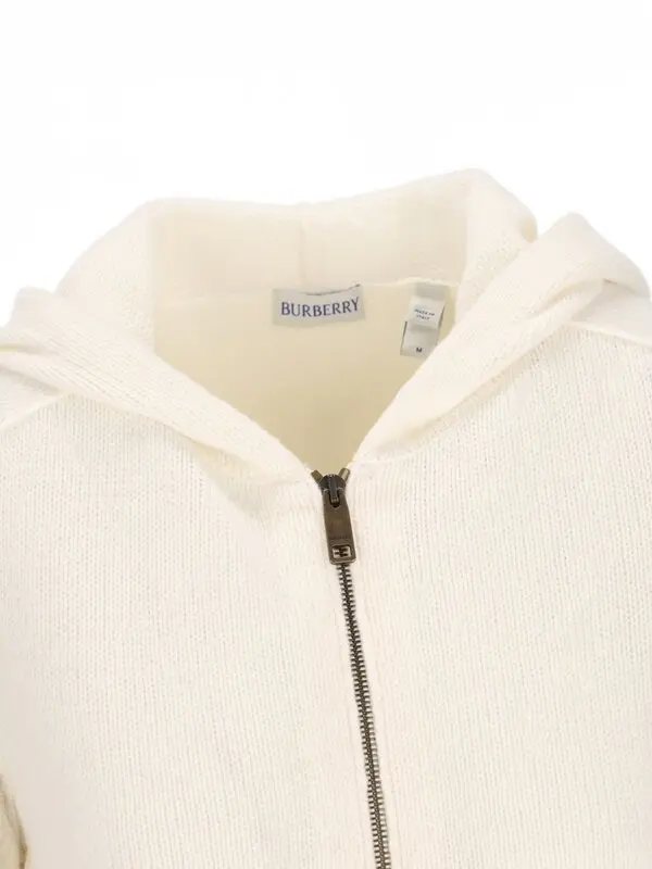 Burberry Zip-up Hooded Cardigan