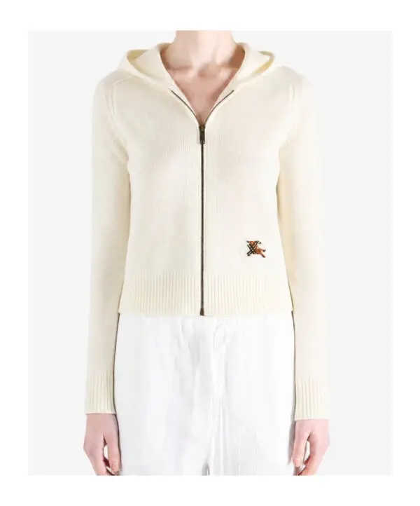 Burberry Zip-up Hooded Cardigan