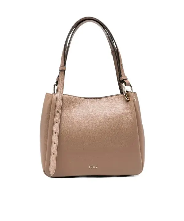 Furla Nuvola Leather Tote Bag - Taupe