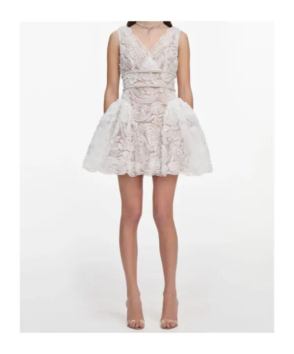 SELF-PORTRAIT Tulle Lace Mini Dress